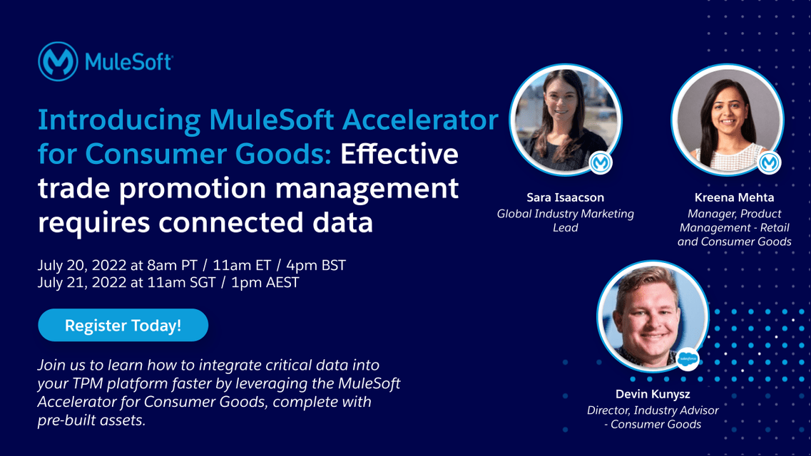 Introducing Mulesoft Accelerator For Consumer Goods Mulesoft